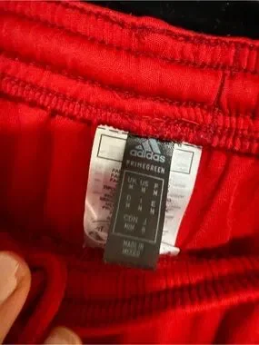 adidas | Shorts | Adidas Red Mens Athletic Shorts With White ...